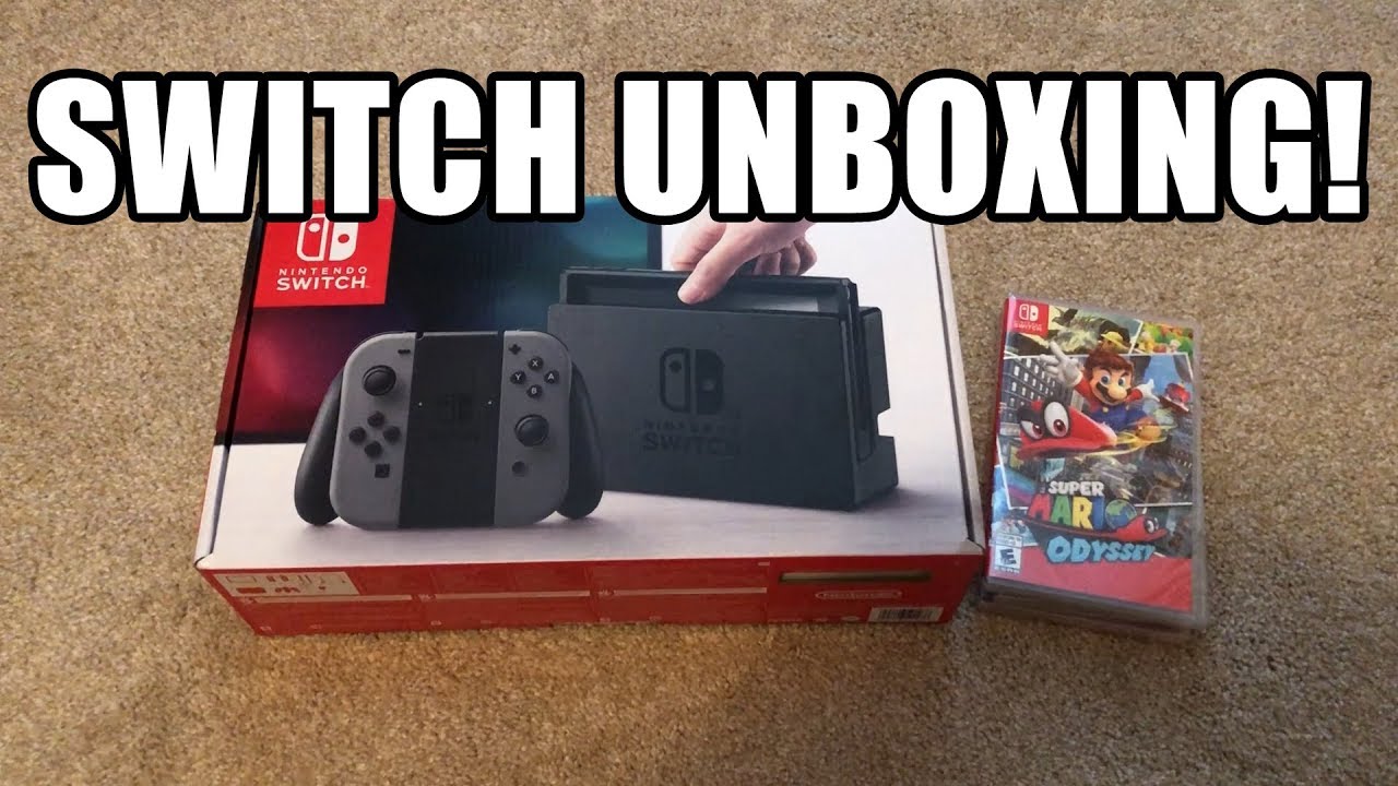 Nintendo Switch Unboxing! | Gray Joy-Cons + 3 Games! - YouTube