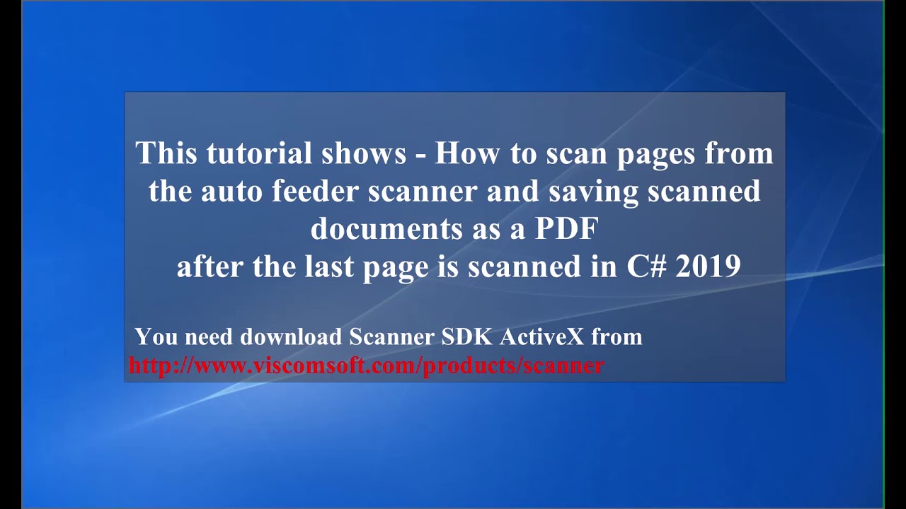 How to scan pages from the auto feeder scanner and saving the scanned ...