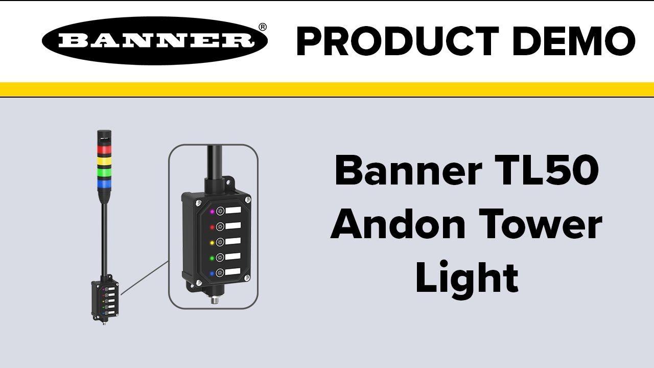 Banner TL50 Andon Tower Light - YouTube