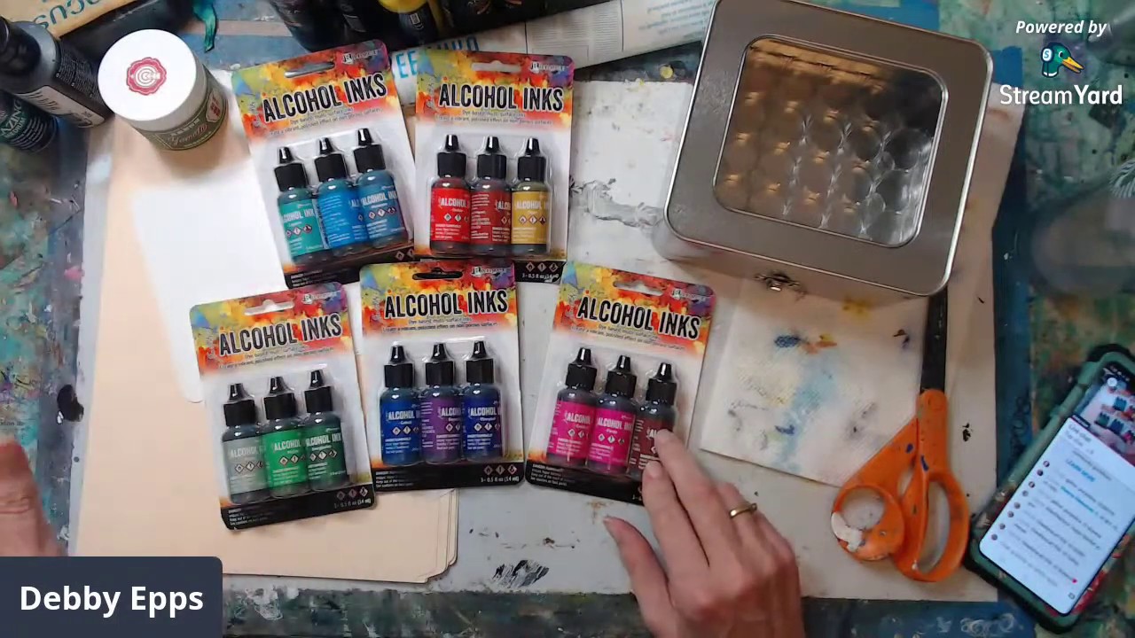 Organizing New Ranger Inks and Swatching - YouTube