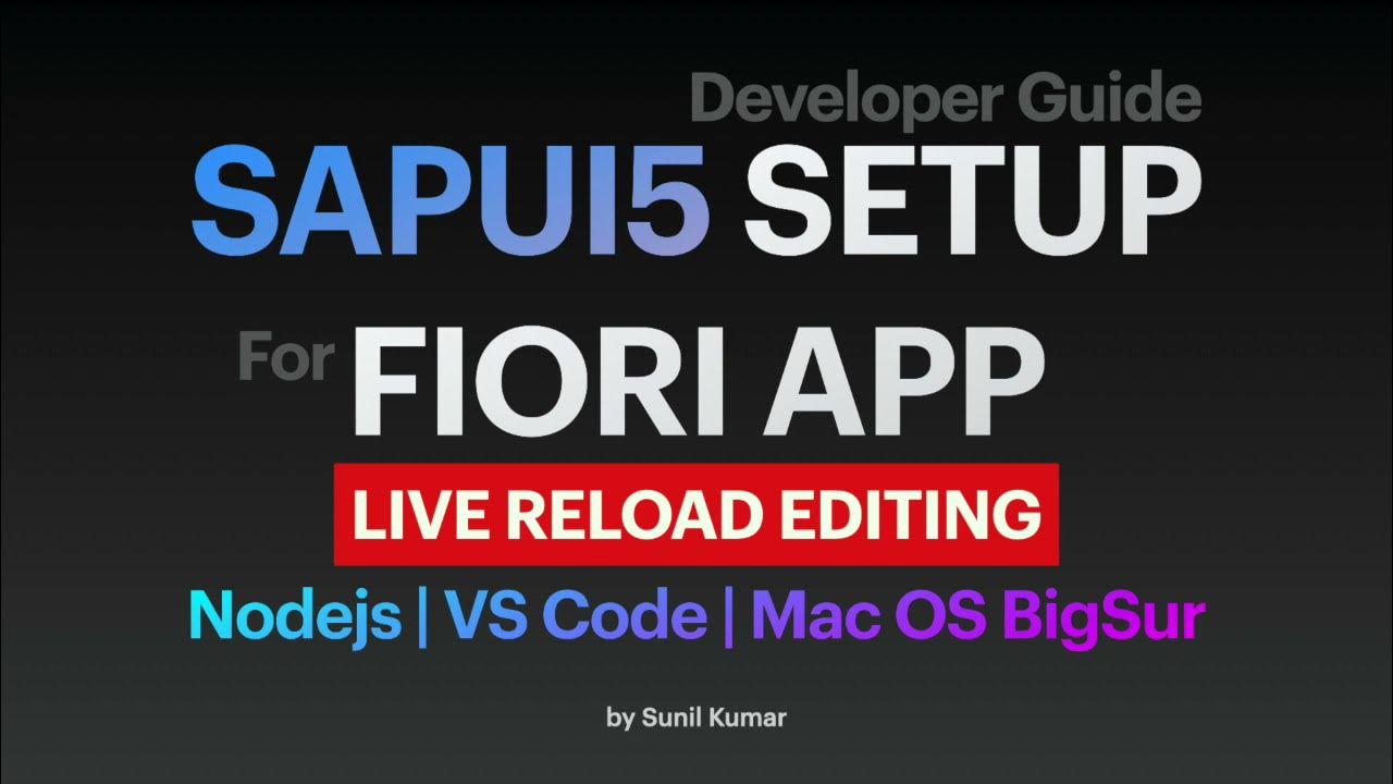 SAP UI5 Setup Tutorial For SAP Fiori App Developer | OpenUI5 - YouTube