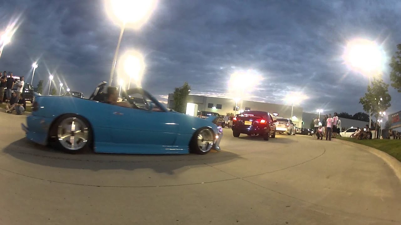 Slammed Mazda Miata Rips Bumper Off at JDM Enterance - YouTube