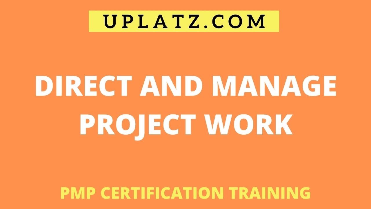 Direct and Manage Project Work | PMP Certification Training | Uplatz ...