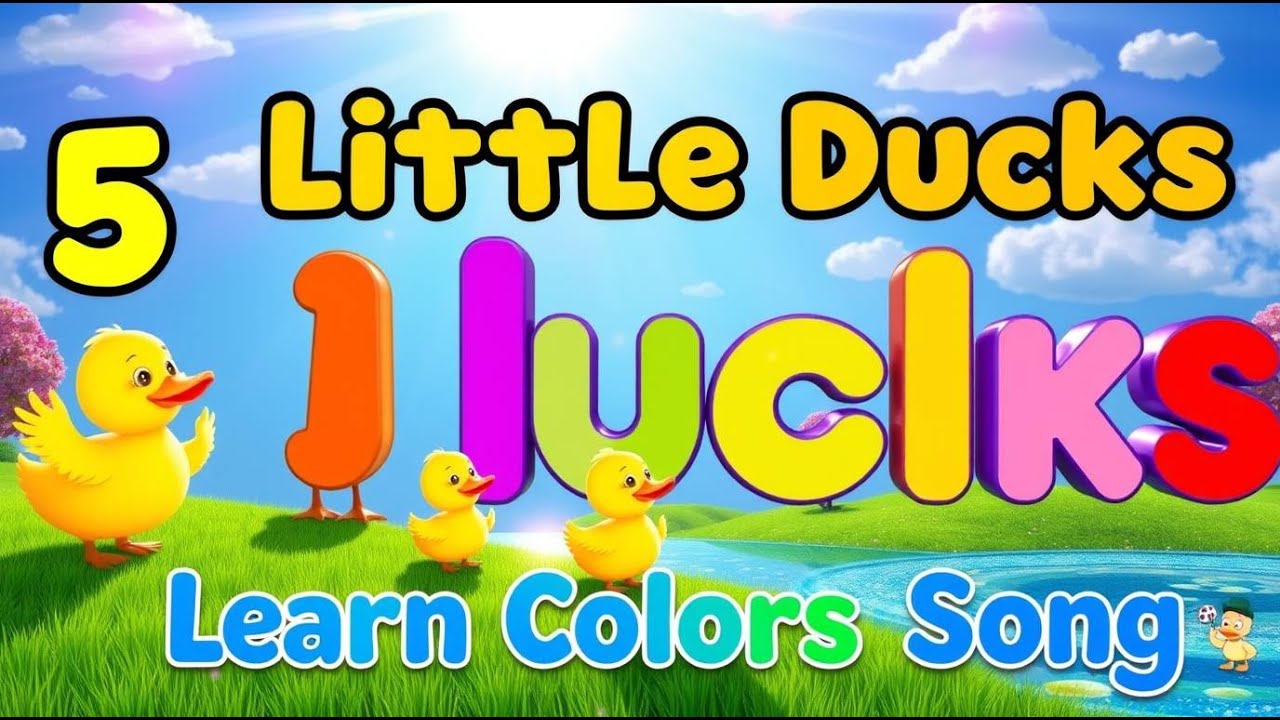 Learn Colors with 5 Little Ducks | Nursery Rhyme Fun #animalsounds #ai ...