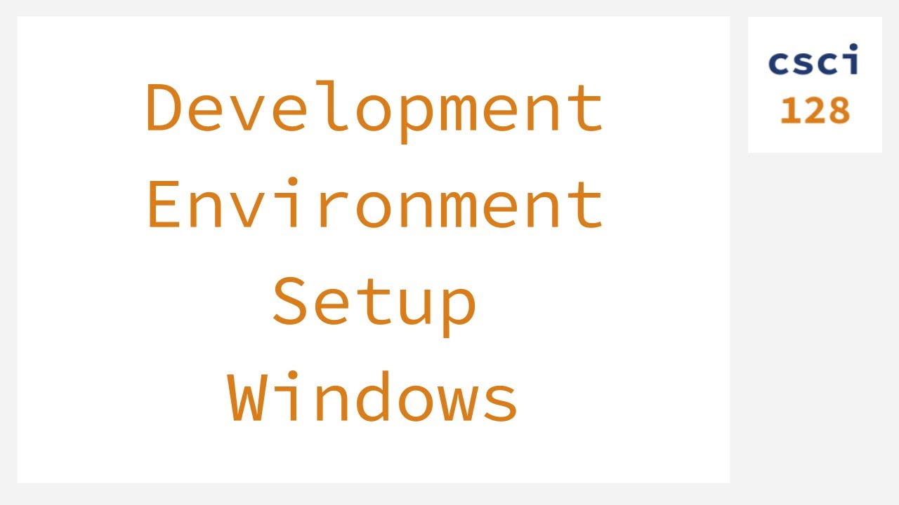 Windows Course Setup Guide - YouTube