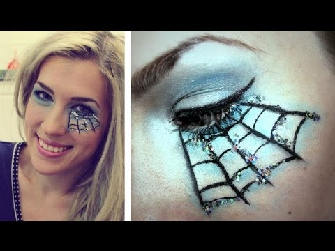 Halloween Makeup: Spiderweb Eye - YouTube