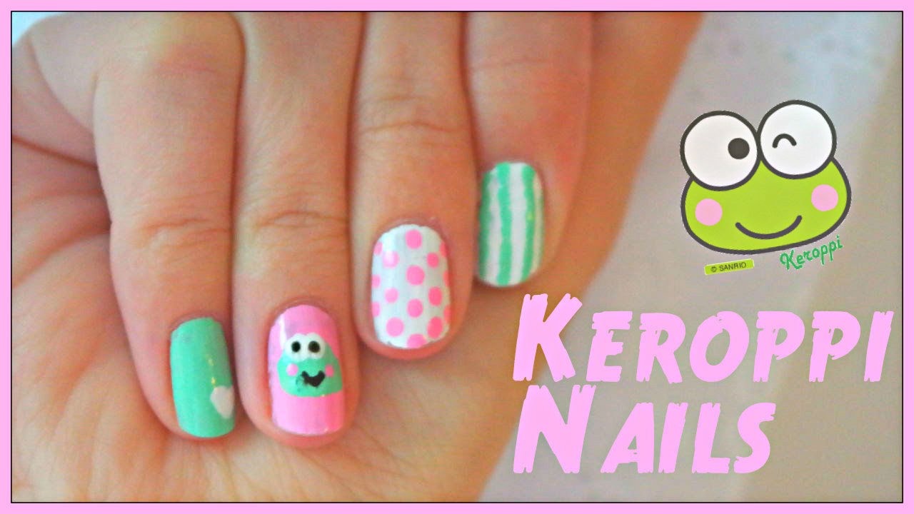 Keroppi Nails - YouTube