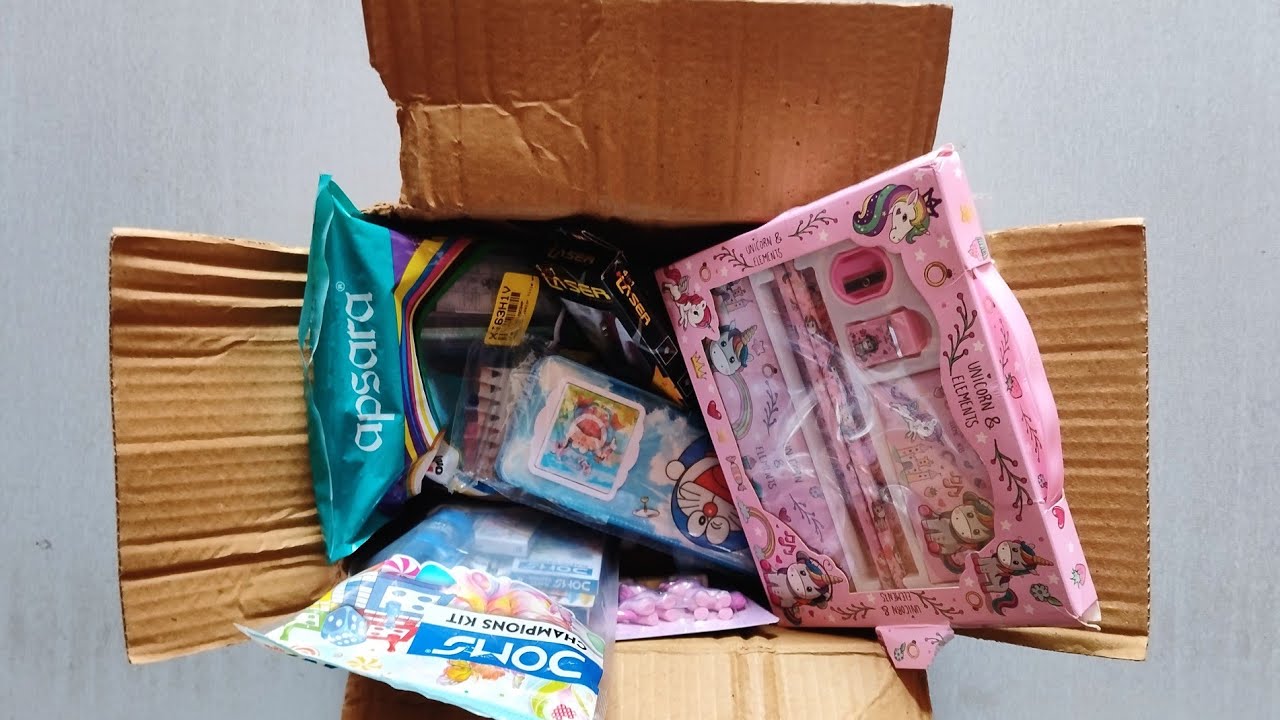 My Letest Collection of Stationery Kit's and Geometry Box | Unicorn ...