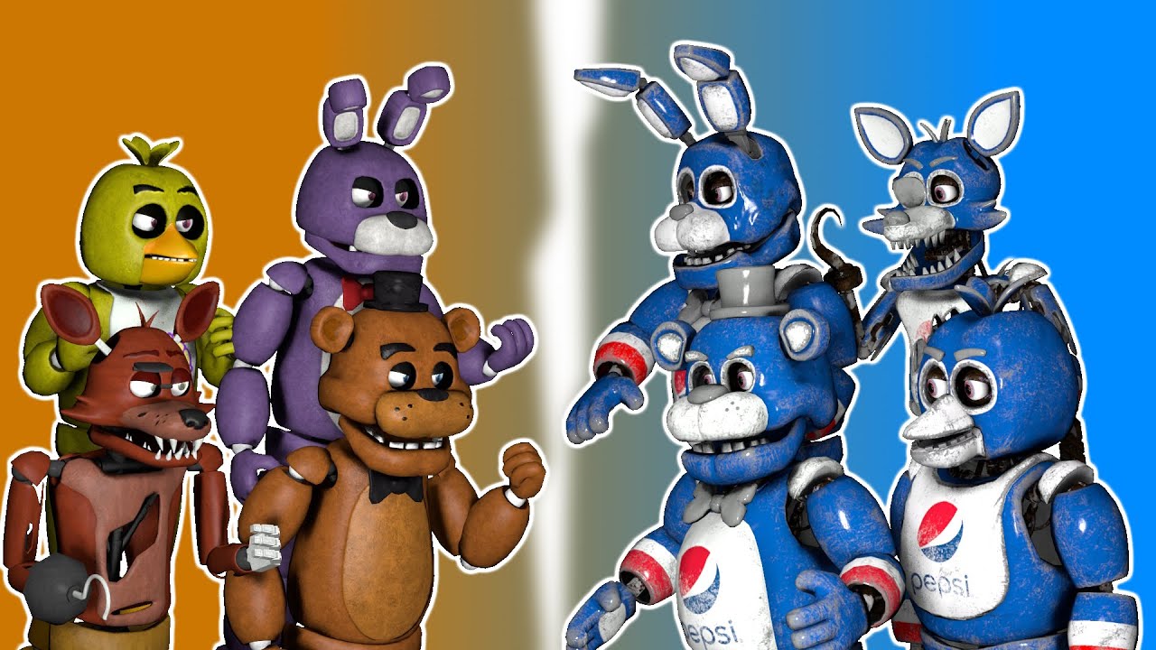[SFM FNAF] Splinks Originals vs Pepsi Animatronics - YouTube