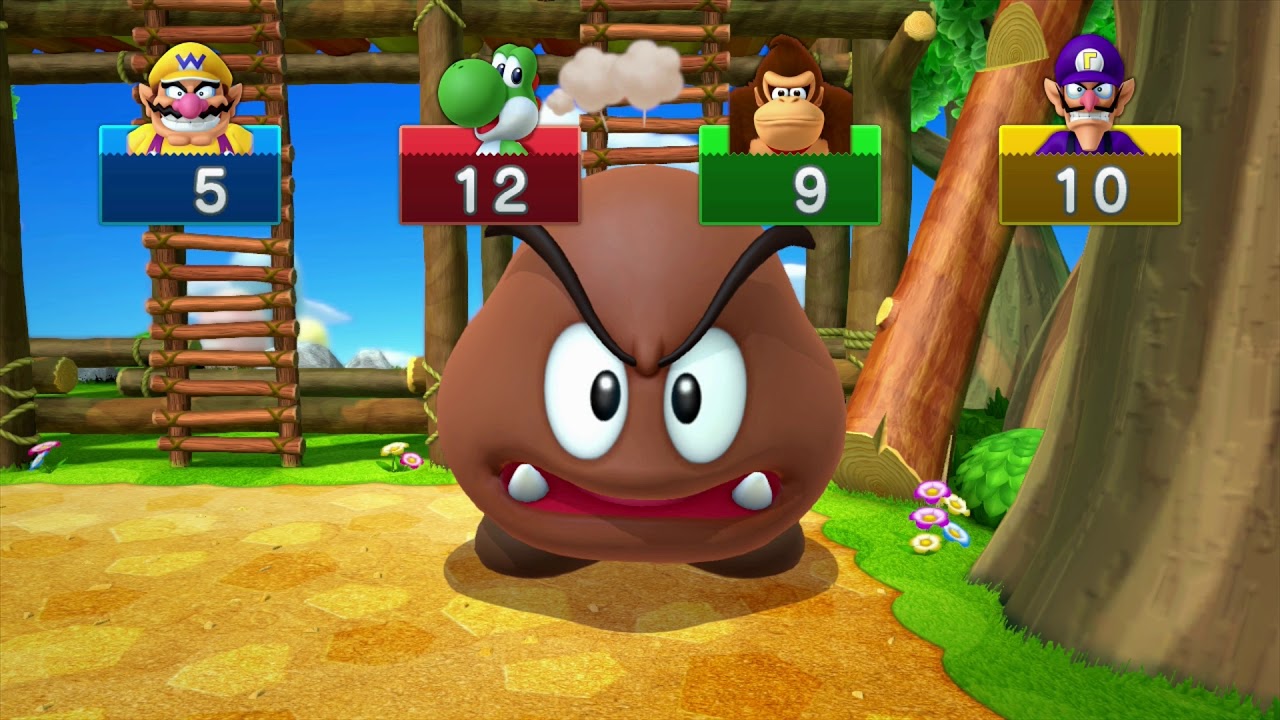 Mario Party 10 minigame: Mega Goomba's Ladder Leap 60fps - YouTube