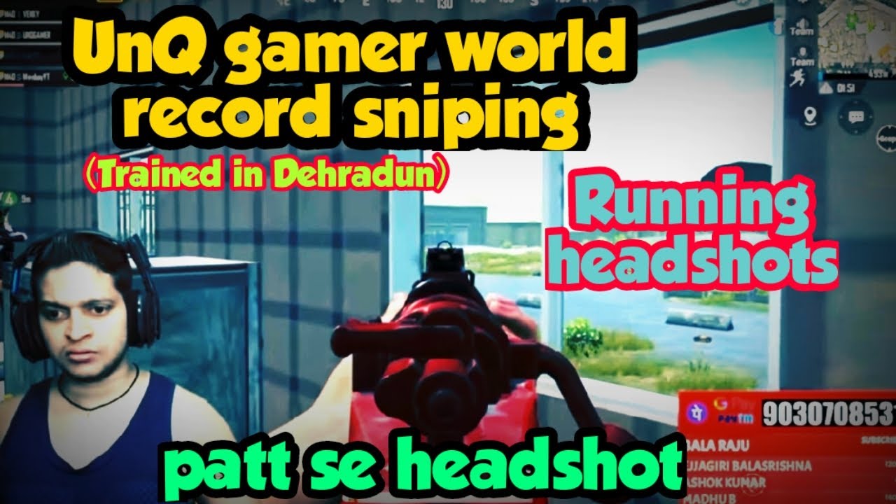 Unq gamer world record sniping😱 | last video of UnQ gamer in my channel ...