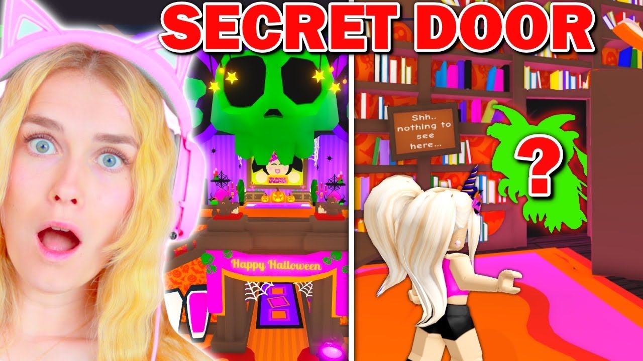 *NEW* Halloween House Has A *SECRET* Bookshelf Door In Adopt Me ...