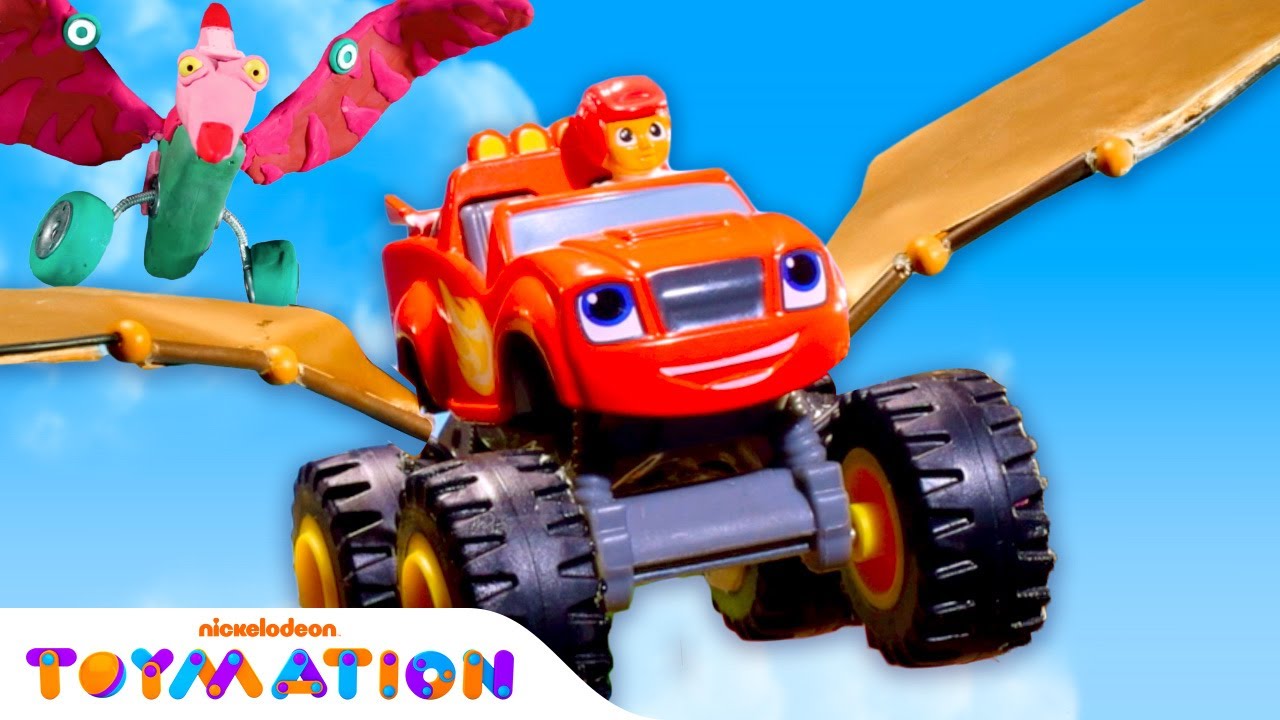Flying Dinosaur Blaze Rescues Zeg! | @blazeandthemonstermachines ...