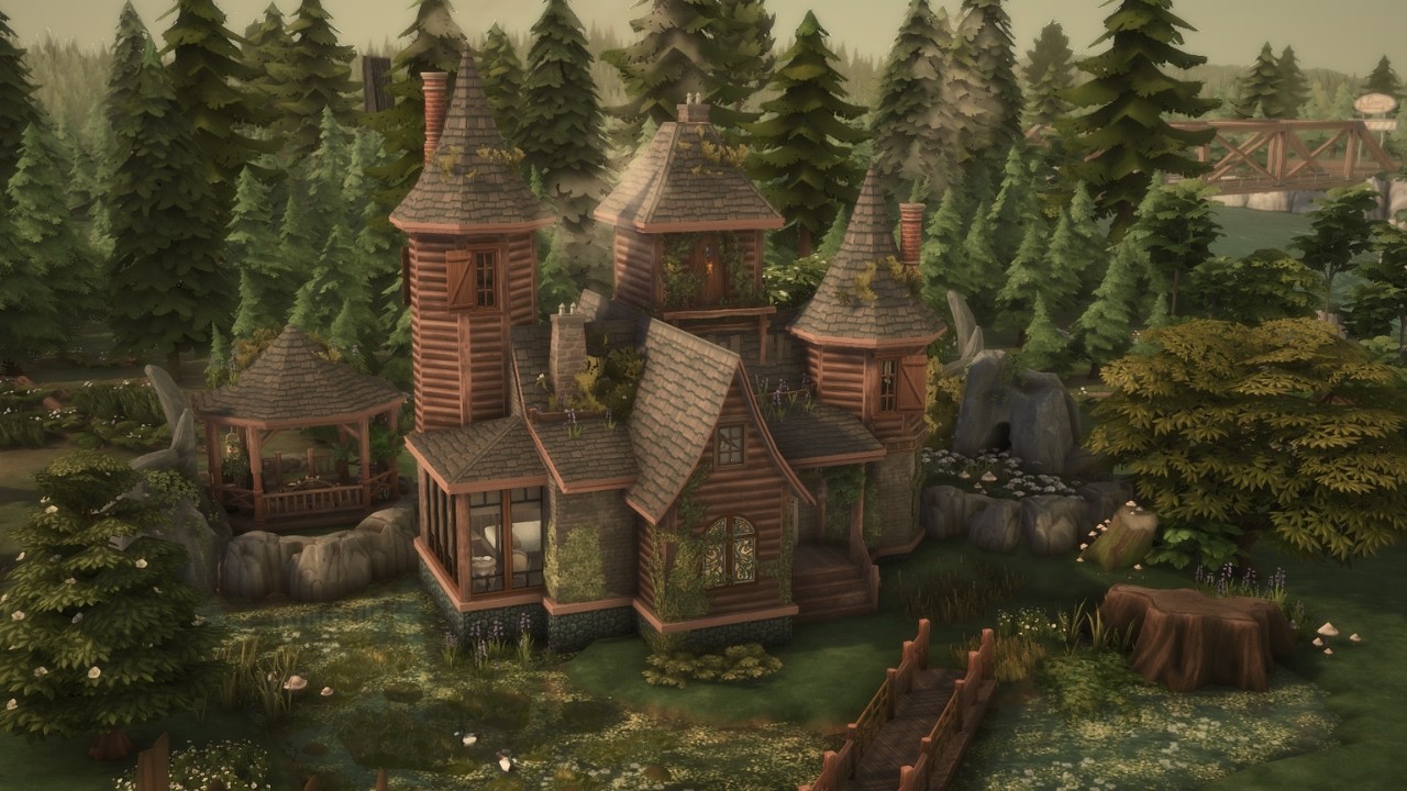 Building a Swamp Cabin ~Moonwood Mill~ (The Sims 4 SpeedBuild: No CC ...