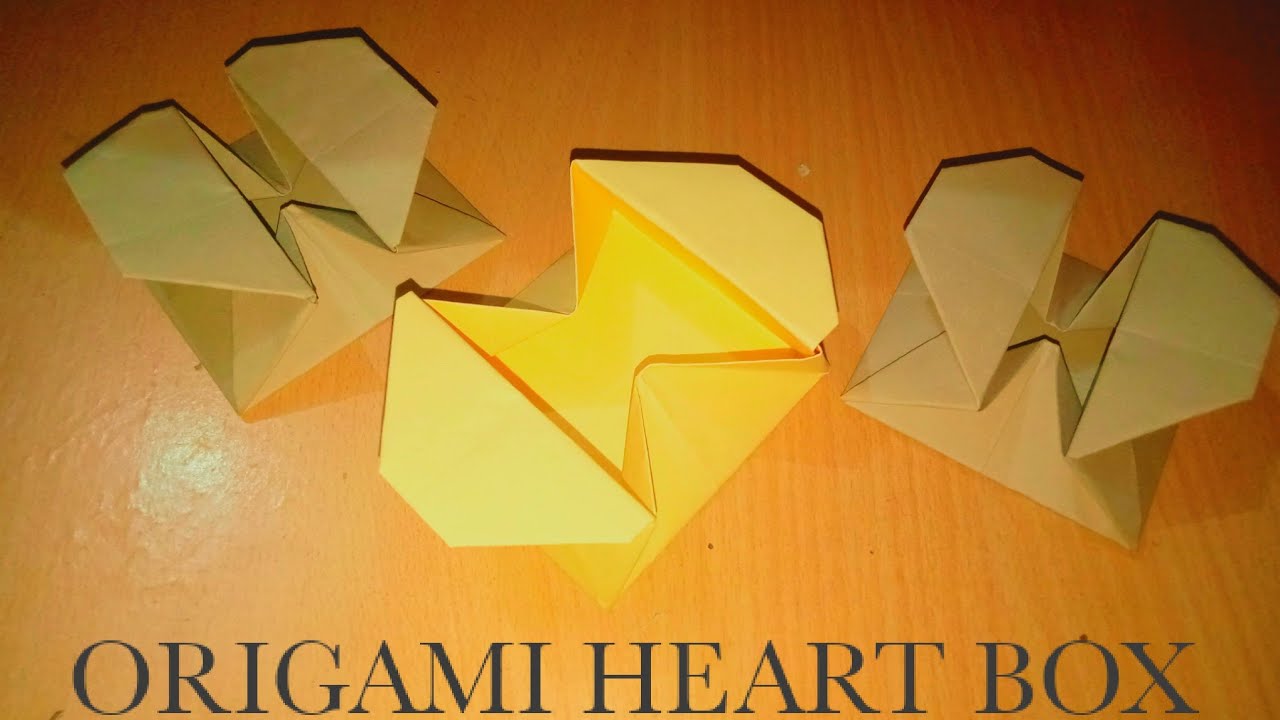How to make origami heart box / origami heart box /paper b - YouTube