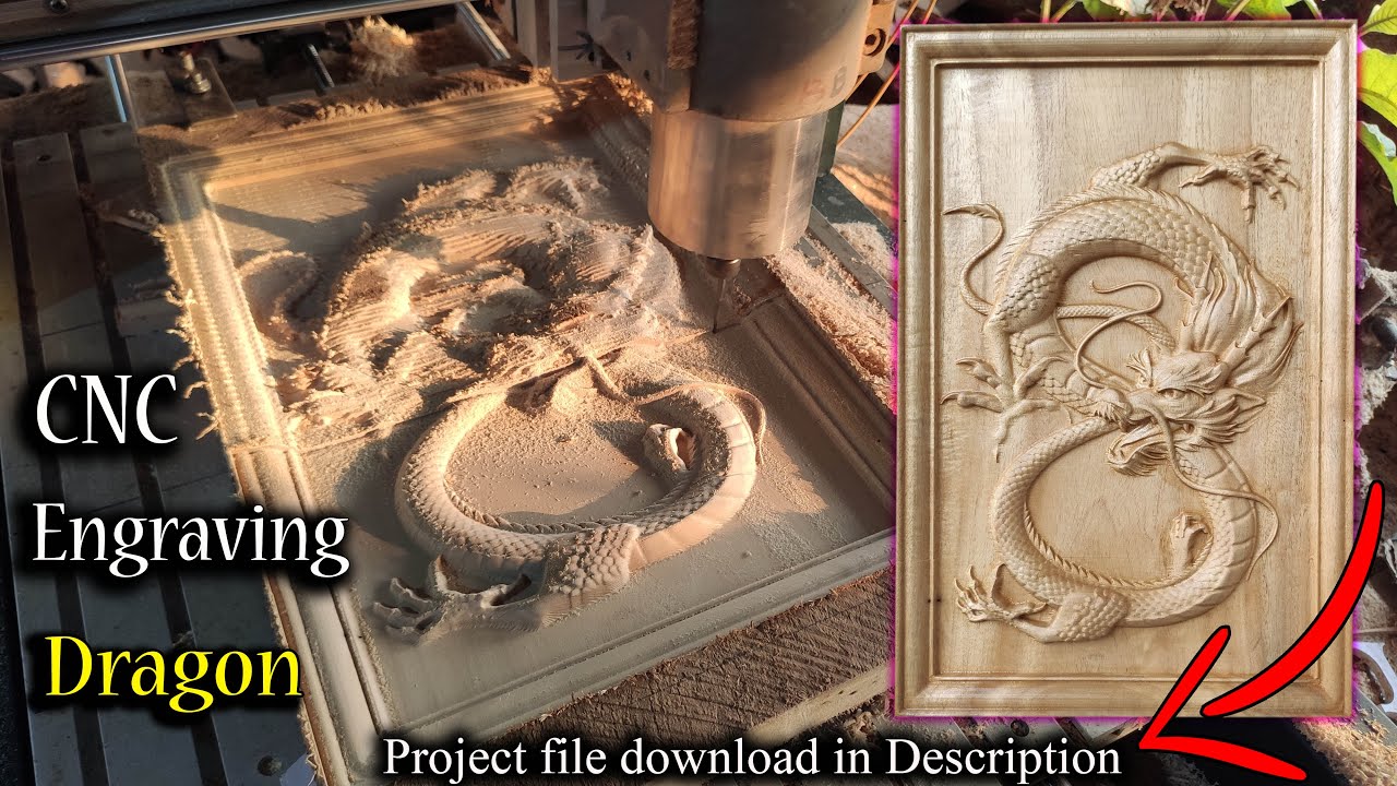 Engraving Dragon // Vetric Aspire toturial // CNC Woodworking project ...