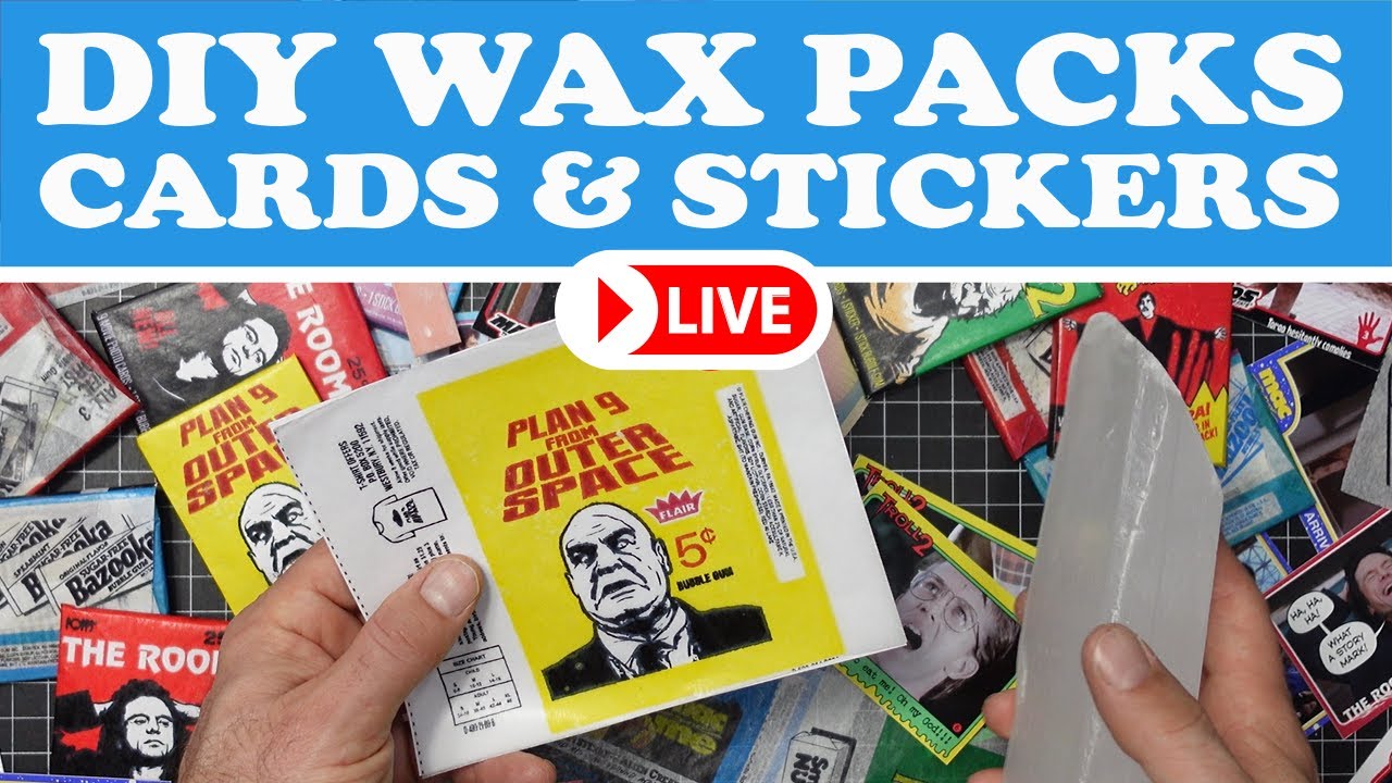 LIVE! Making Wax Pack Trading Cards! DIY! - YouTube