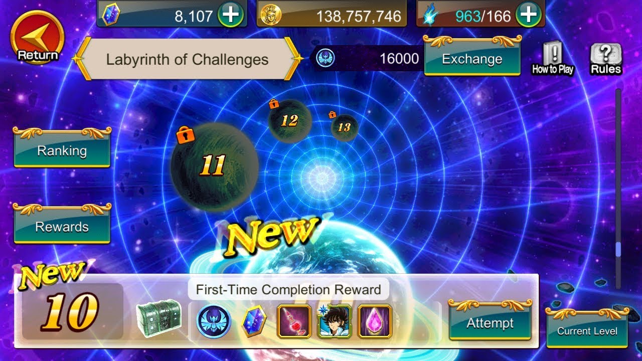 Saint Seiya Cosmo Fantasy (Labyrinth of Challenges 6 a 11) - YouTube