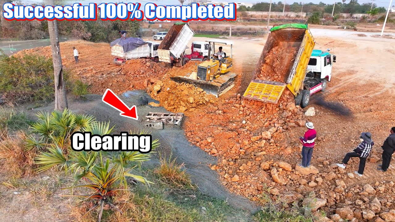 Successful 100% Completed Project! Landfill In Corner By Dozer KOMATSU ...