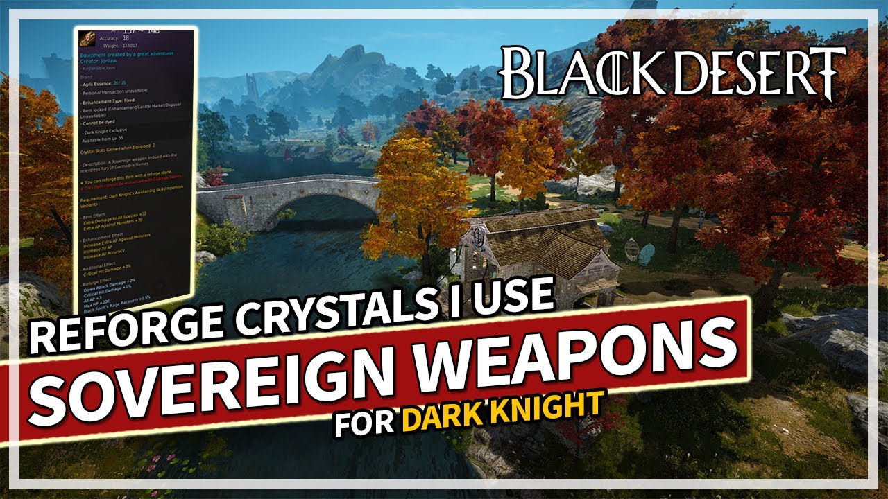 Important Reforge Crystals I use for Dark Knight | Black Desert - YouTube