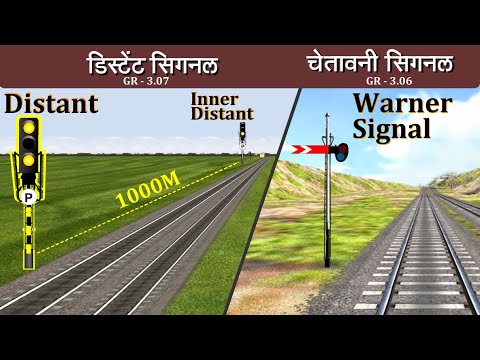 Distant Signal Warner Signal Indian Rail Signalling System l वार्नर ...