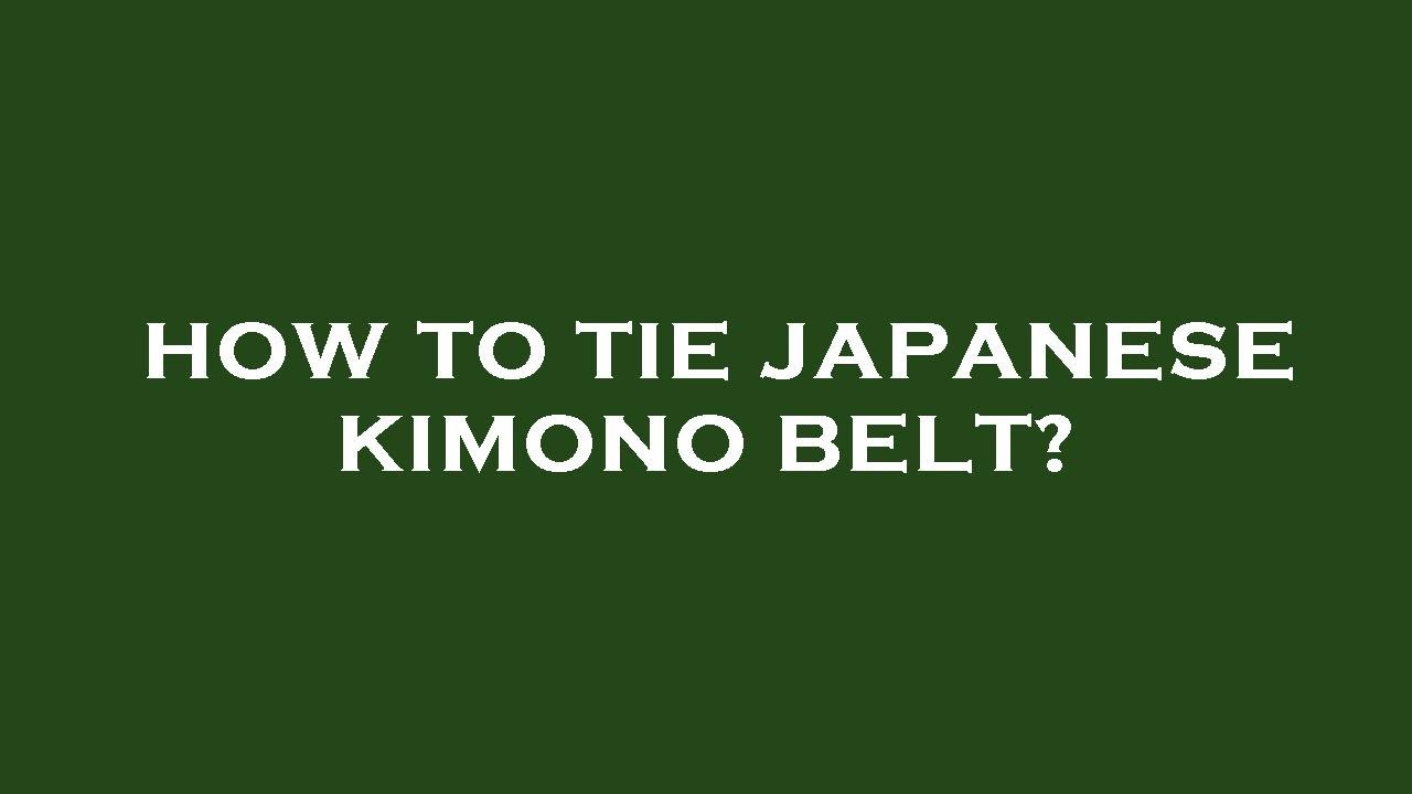 How to tie japanese kimono belt? - YouTube