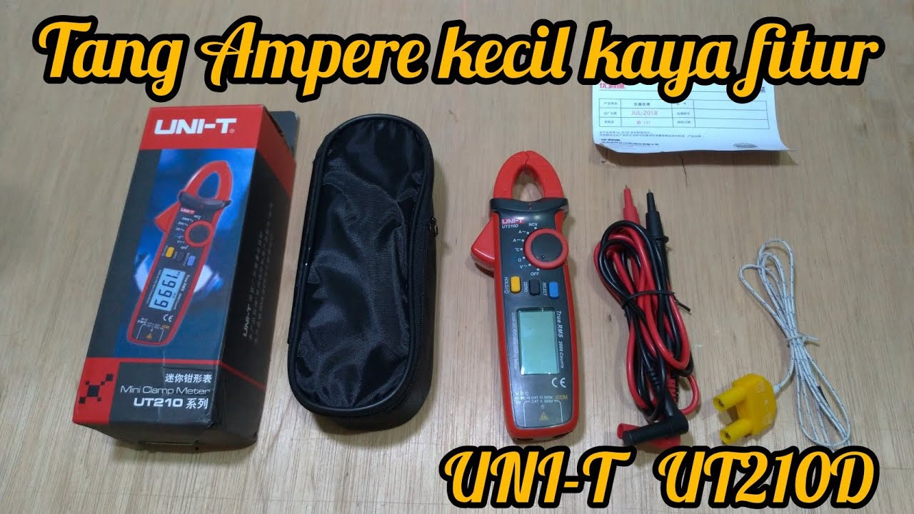 Review dan Cara Penggunaan Tang Ampere || UNI-T UT210 Mini Clamp Meter ...