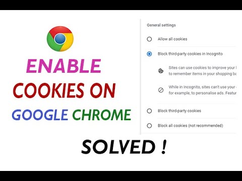 How to Enable Cookies on Google Chrome - YouTube