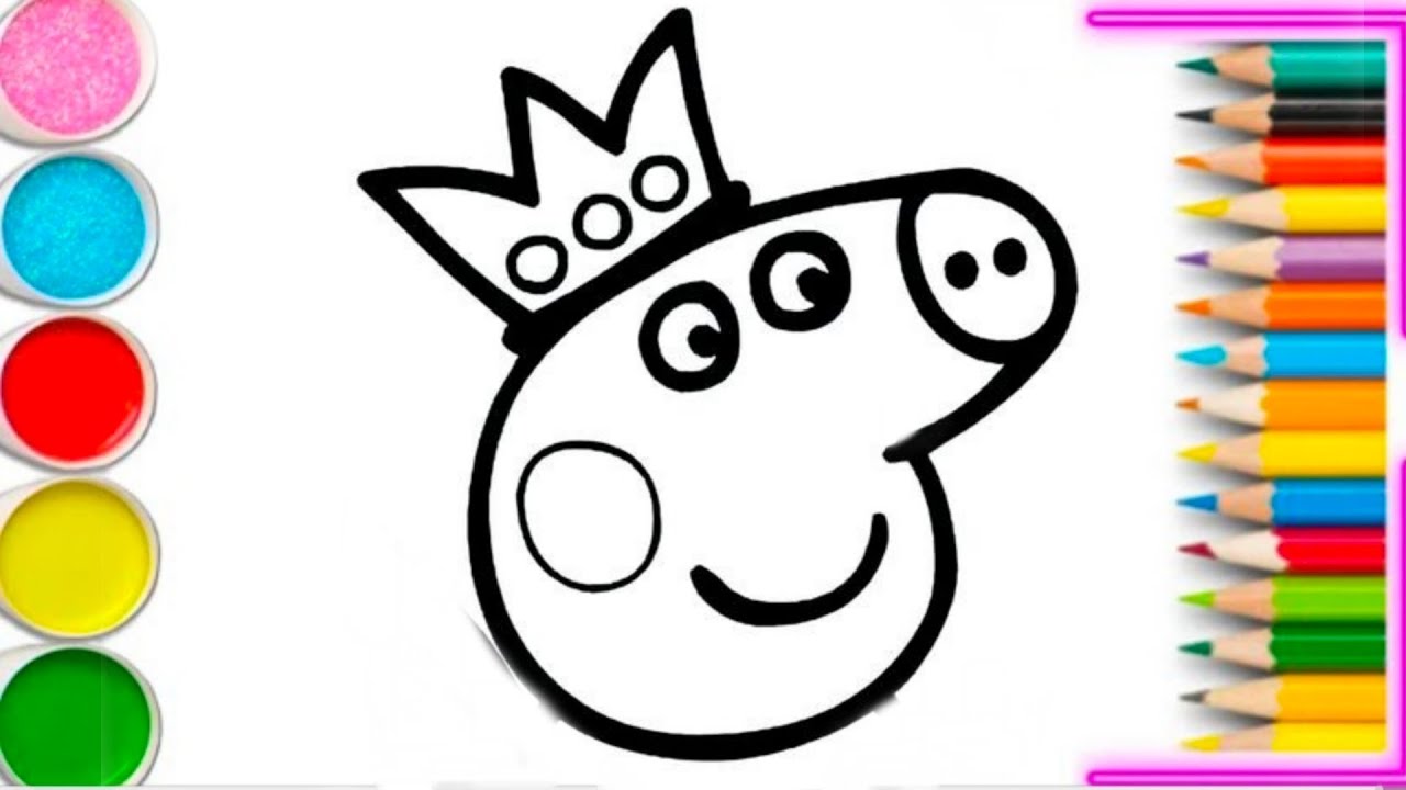 Pepa pig Drawing || Cute Pepa Pig Drawing Step by step easy || Easy ...