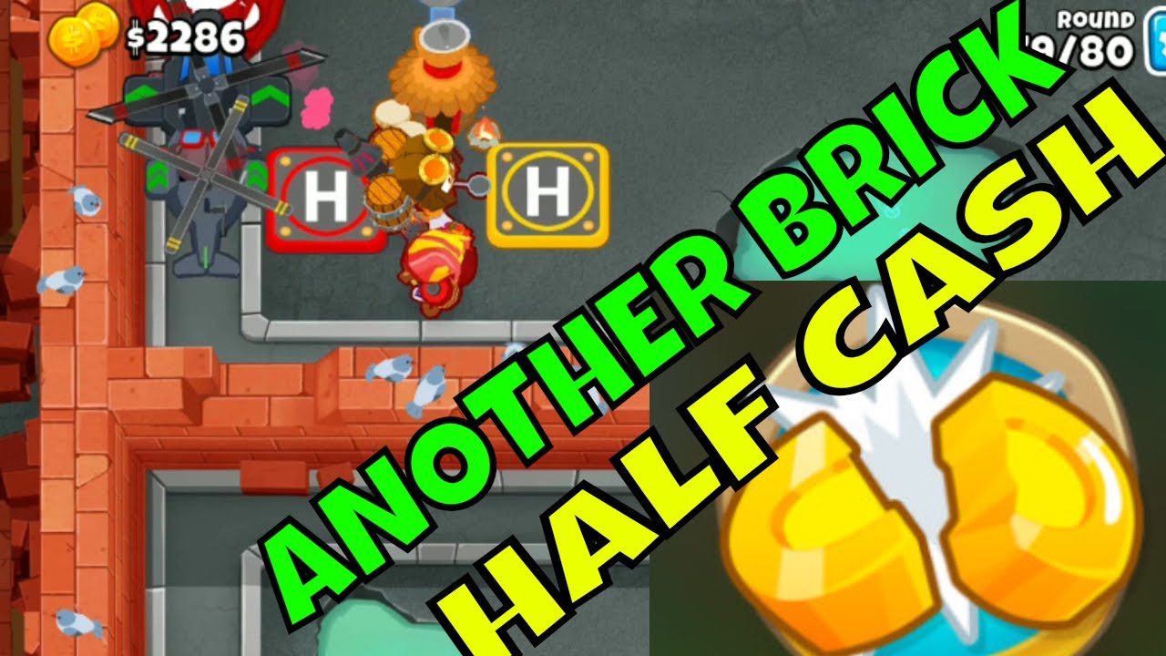 BLOONS TD 6 ANOTHER BRICK MAP ON HARD HALF CASH MODE - YouTube
