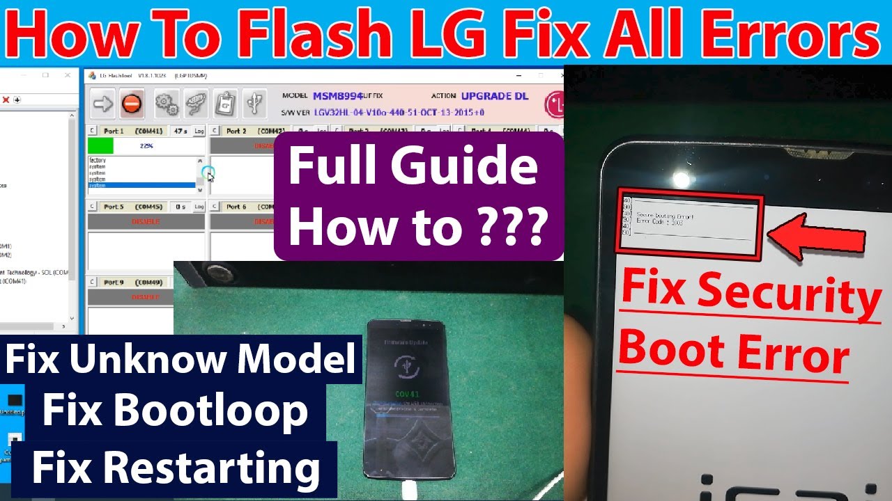 How To Flash LG With Lg Flash tool | Unbrick/ Repair Security Boot ...
