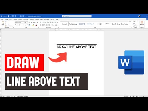 How To Draw a Line Above Text In Word | Signature Line in Word - YouTube