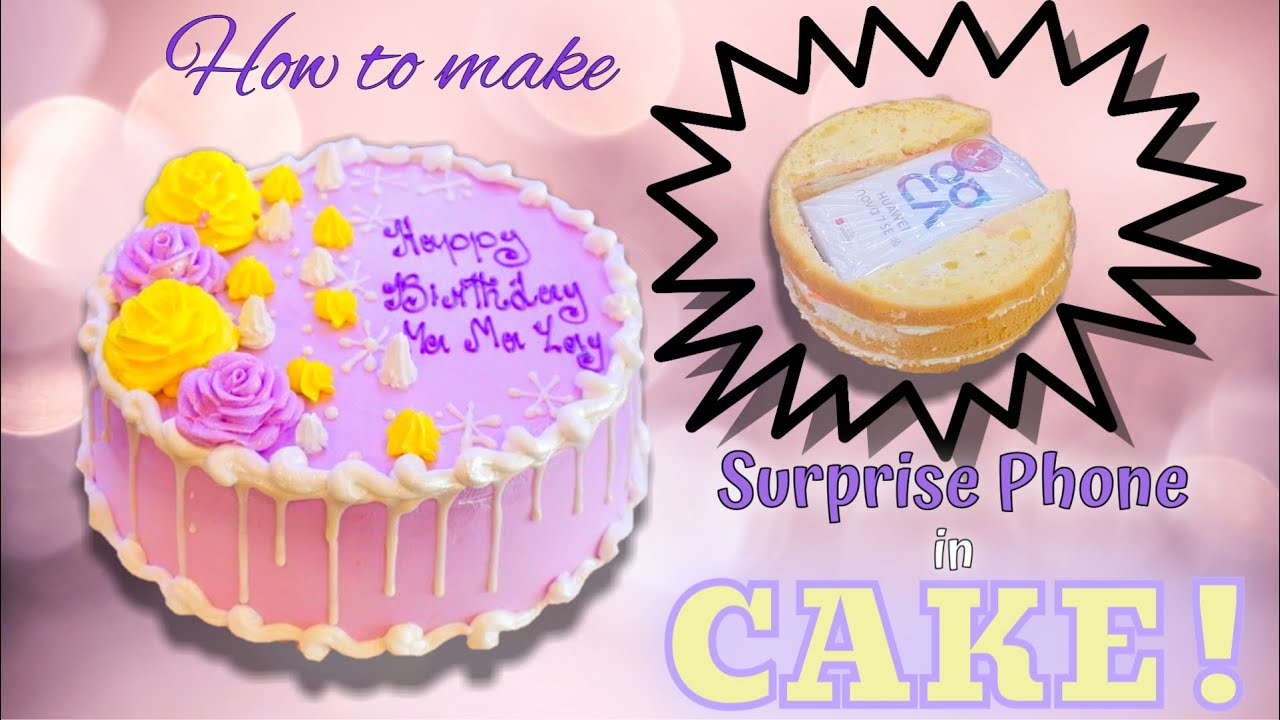 SURPRISE Cake !!! || Phone in Cake || Tips and Decoration - YouTube