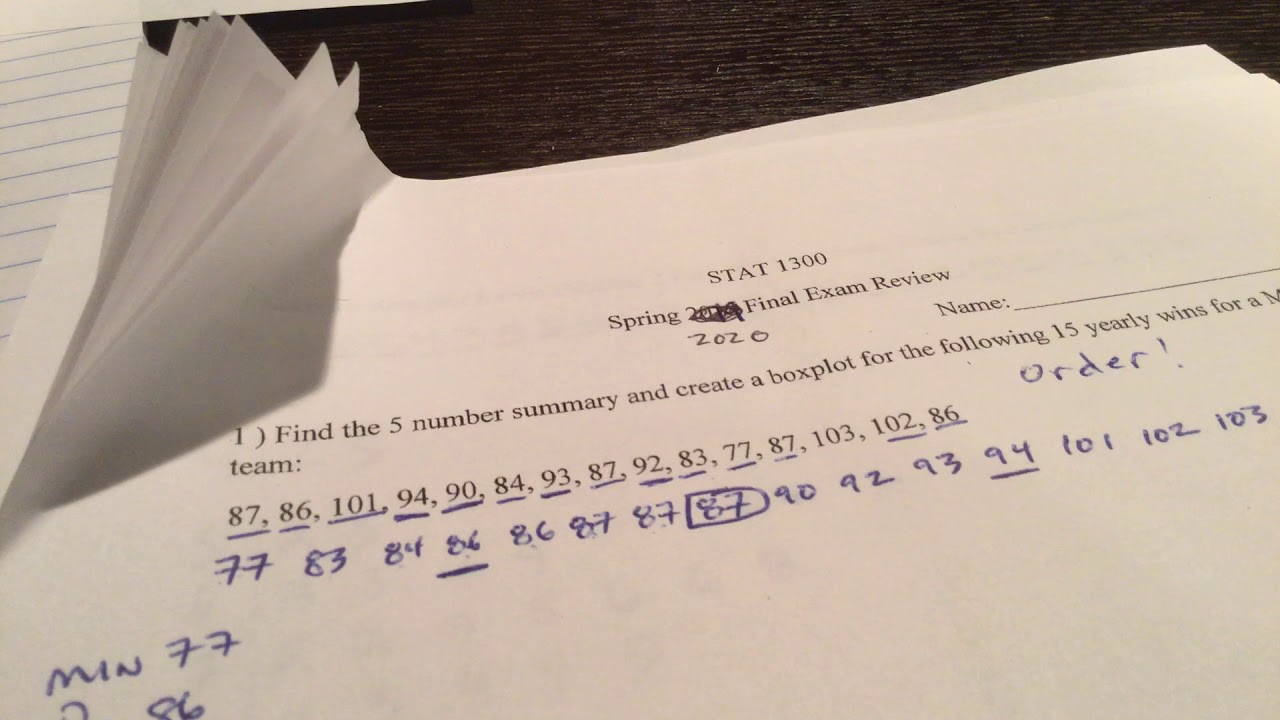 STATS Final Exam Review Video #1 Spring 2020 - YouTube
