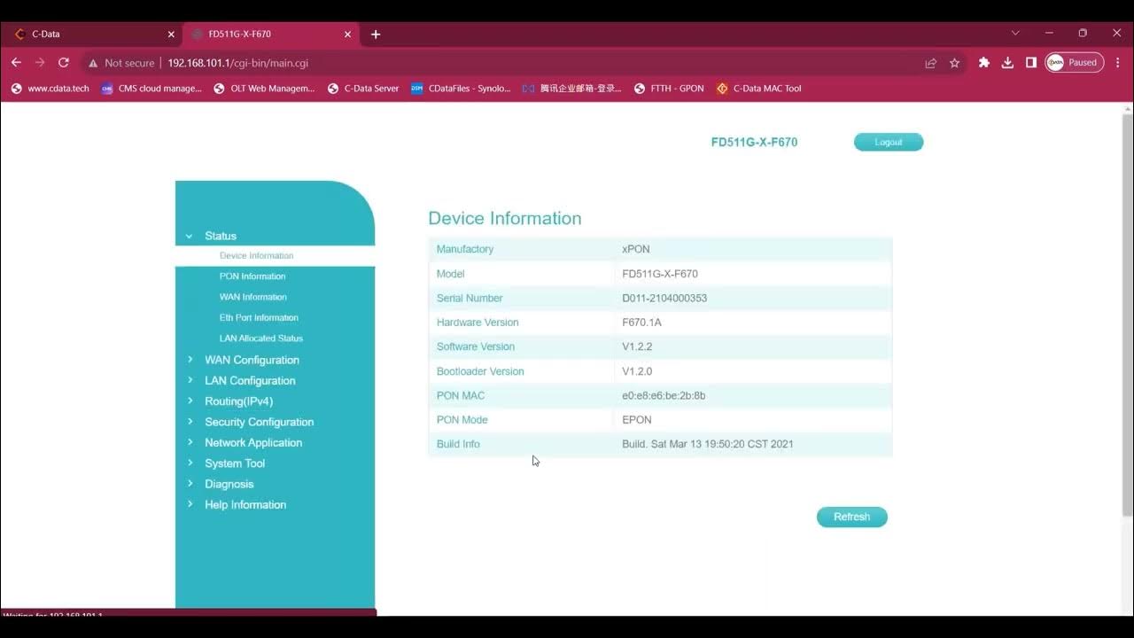 CDATA ONU configure as router in Bangla👉 C Data ONU কে রাউটার mode এ সহজেই কনফিগার করে নিন - YouTube