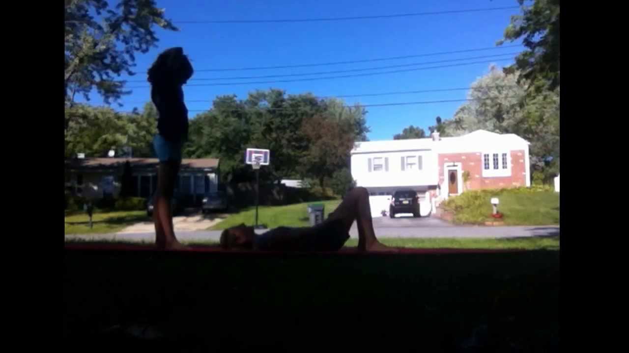 Cool and easy two person acro tricks - YouTube