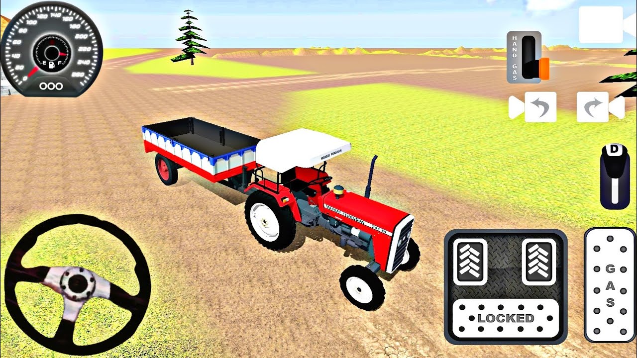 Indian Tractor simulator || Driving tractor in village |Gameplay 252 ...