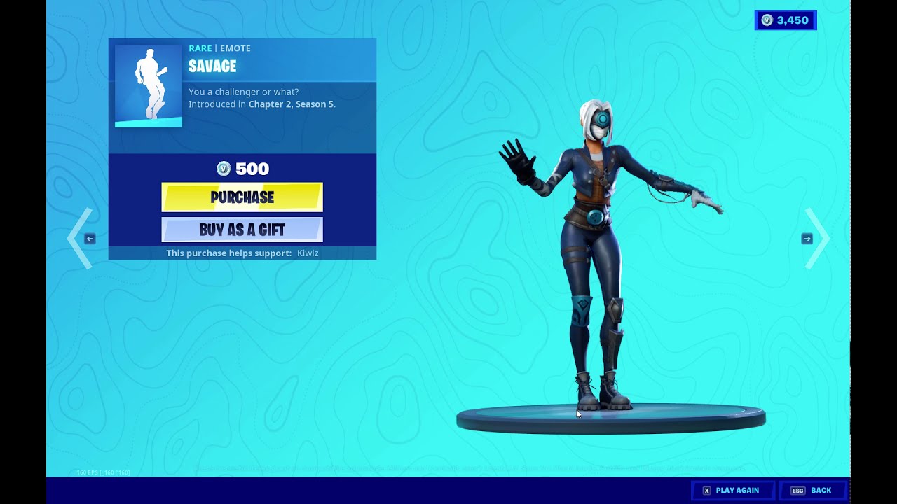 Fortnite *New* Emote Savage - YouTube