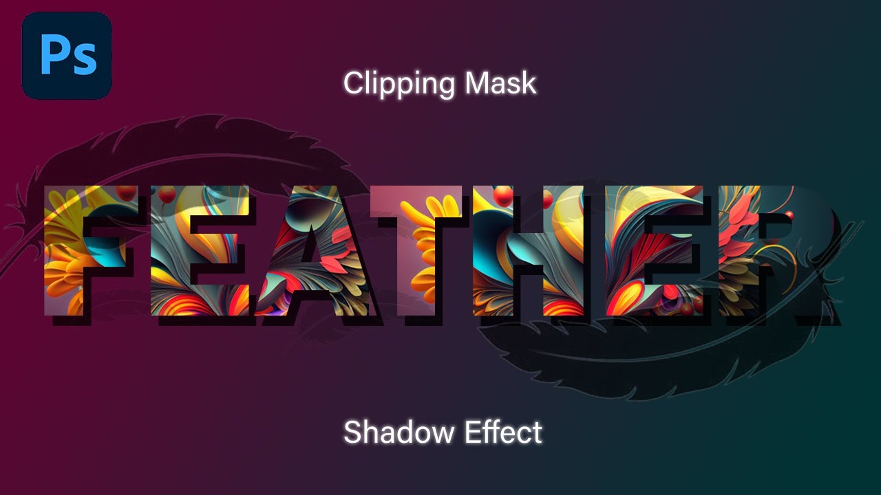 PHOTOSHOP Text Effect | Clipping Mask | Shadow Effect TUTORIAL - YouTube