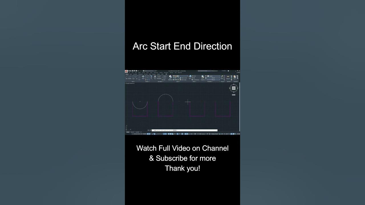 How to draw an arc with start end direction tool in AutoCAD? #autocad #tutorial #shorts - YouTube