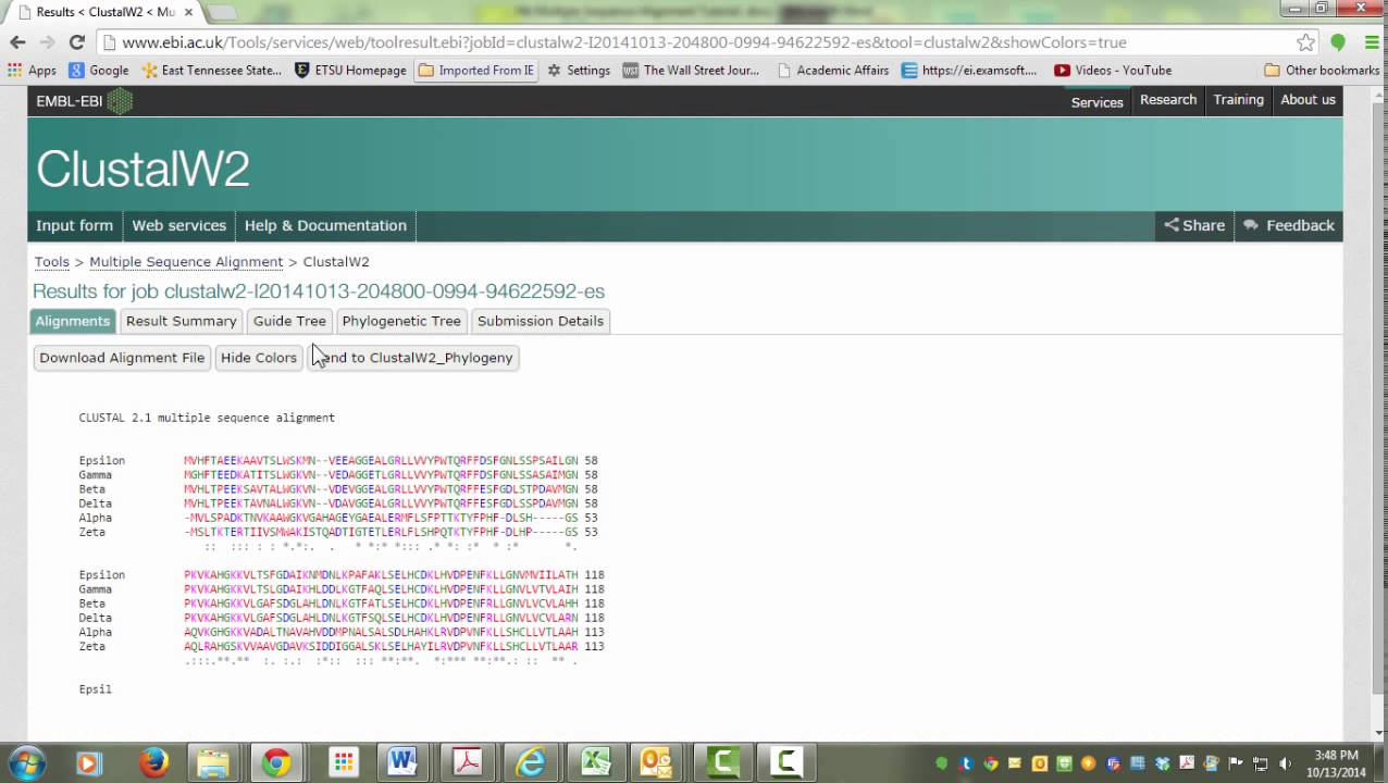 Hb Sequence Alignment - YouTube