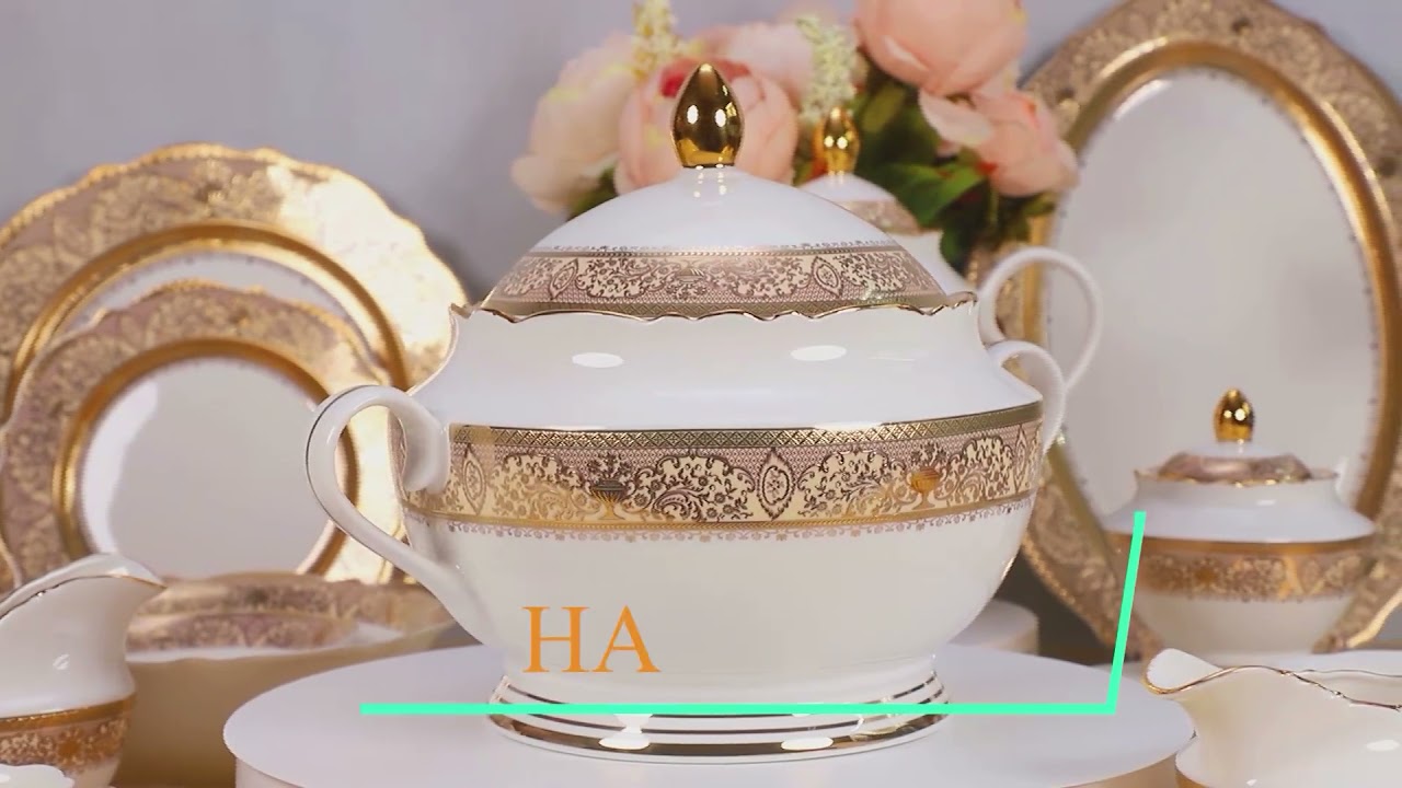 High Quality gold luxury dinnerware sets Wholesale - Karosa Chinaware ...