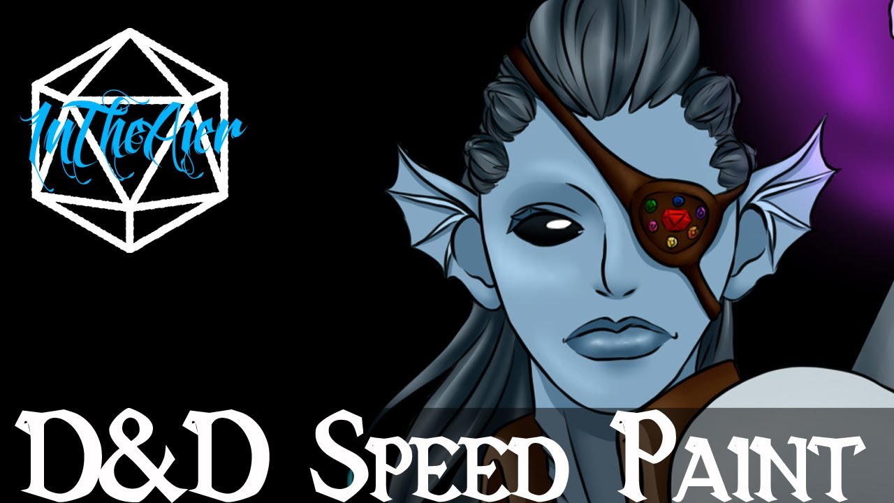 D&D | Precip | Water Genasi Warlock speed painting - YouTube