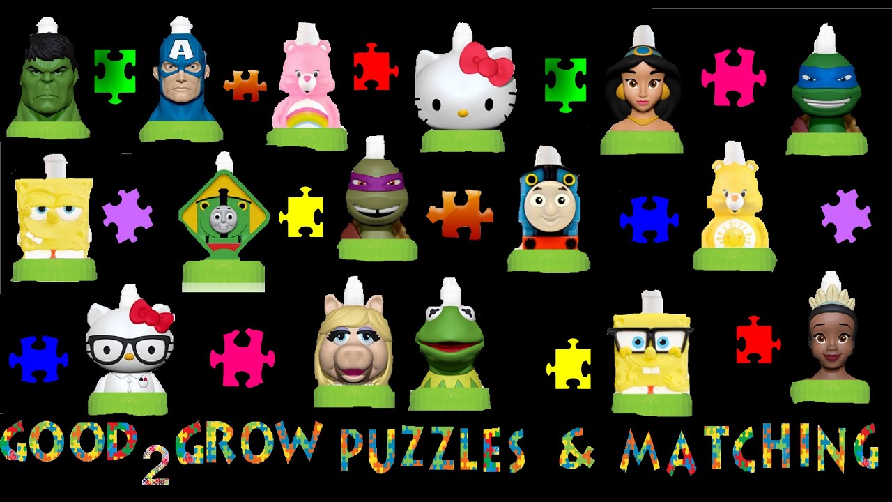 Good 2 Grow Puzzles + Matching! Hello Kitty~Spongebob~Thomas~ Care ...