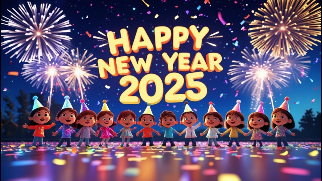 Happy New Year 2025: A Nursery Rhyme Celebration for Kids - YouTube
