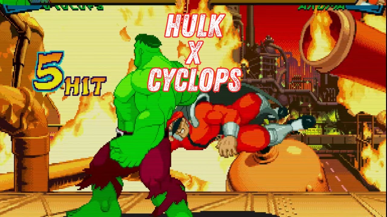 Hulk x Cyclops | Marvel Super Heroes vs. Street Fighter (1997) - YouTube