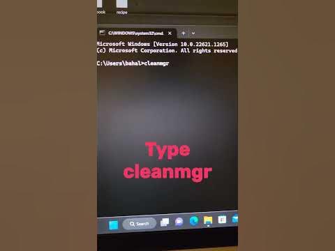 How to quickly perform Disk Cleanup using Command Prompt. #shorts #pc ...