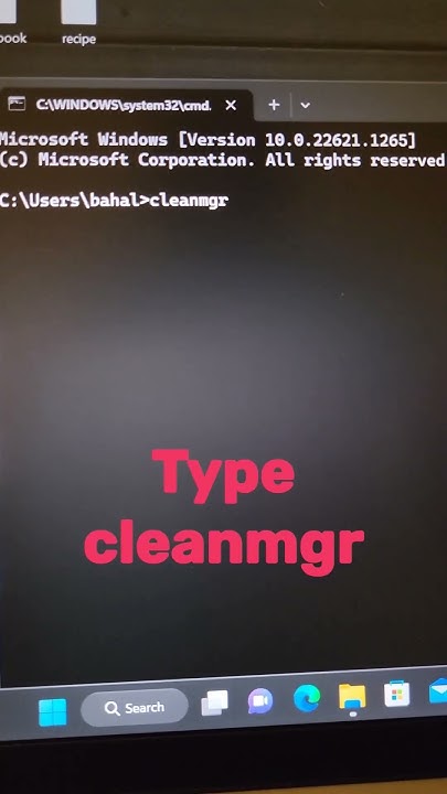 How to quickly perform Disk Cleanup using Command Prompt. #shorts #pc ...