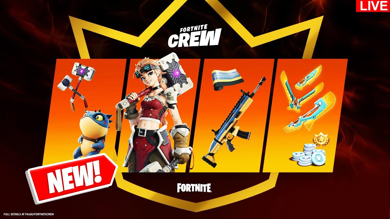 NEW FORTNITE CREW PACK REVEALED (CUSTOMS & FASHION SHOW) | CHAPTER 4 ...