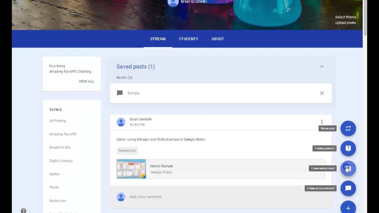 Features in Google Classroom - YouTube